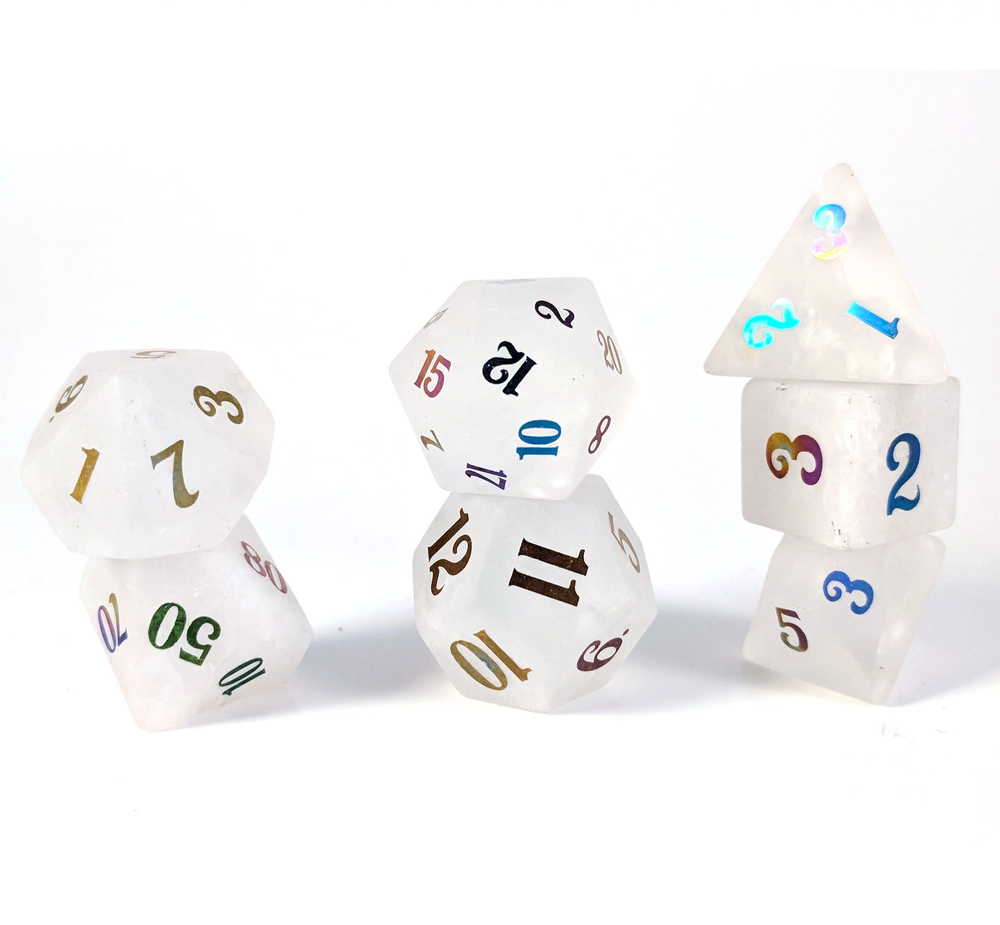 Ionized Rainbow Clear Quartz - SIGNATURE Gemstone Dice | Luxury ...